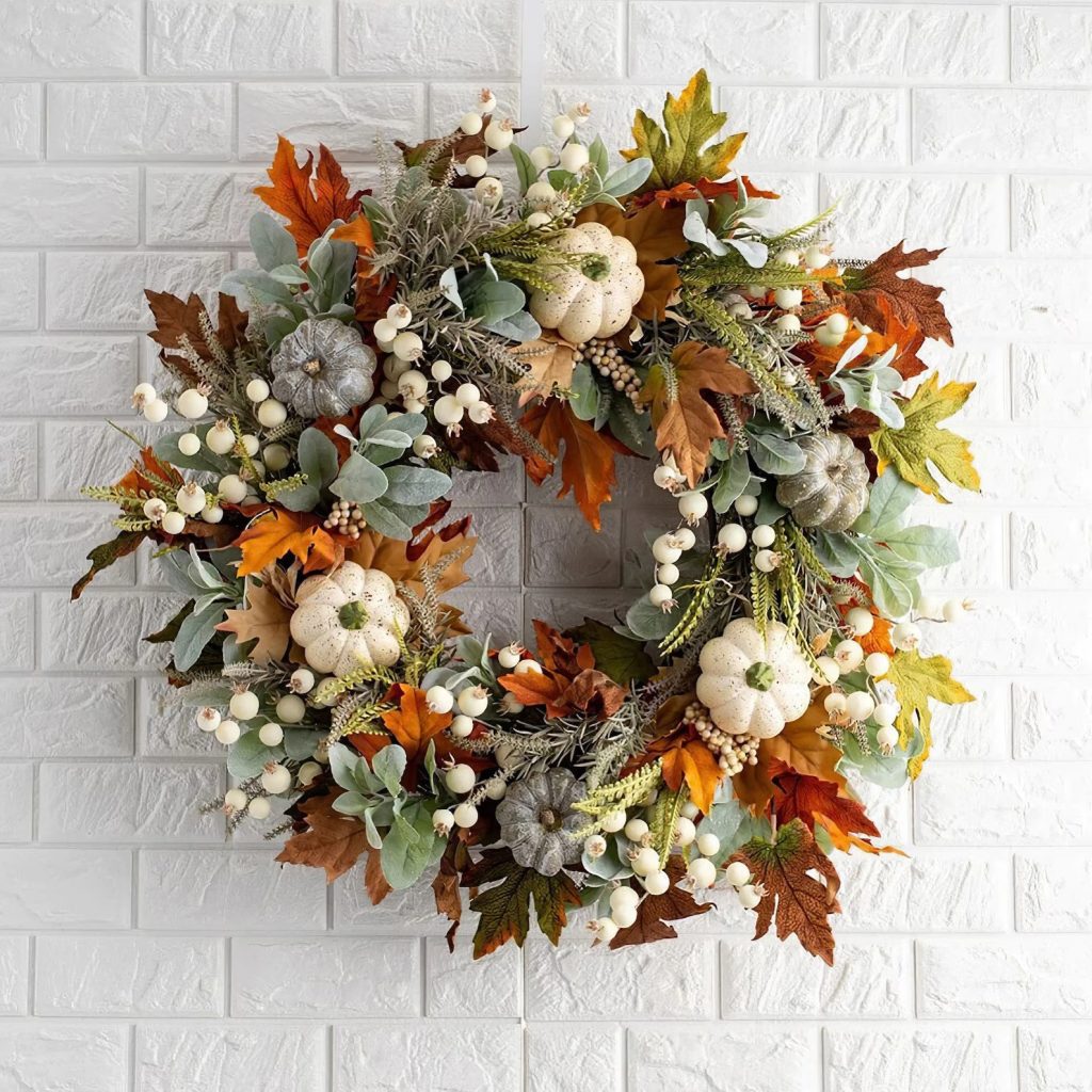 17 Charming Thanksgiving Wreath Designs You Will Love