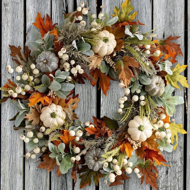 17 Charming Thanksgiving Wreath Designs You Will Love