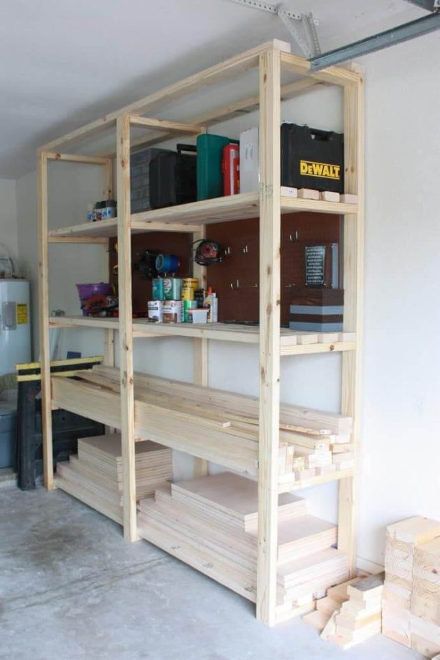 10 Super Simple DIY Garage Shelves You Can Build In a Couple of Hours