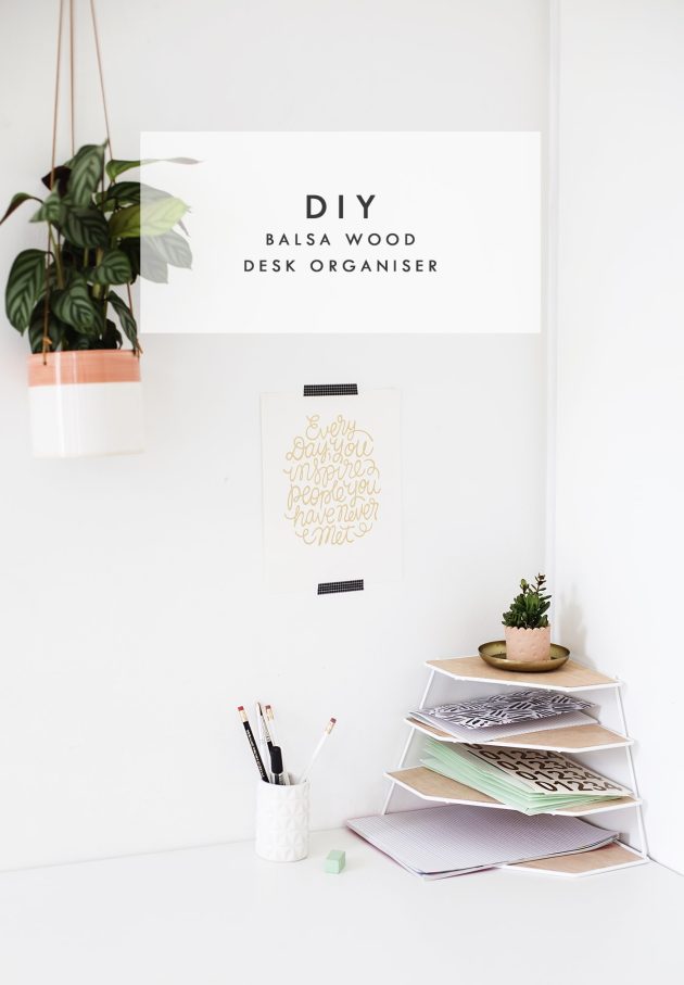 15 Simple & Practical DIY Desk Organizer Tutorials