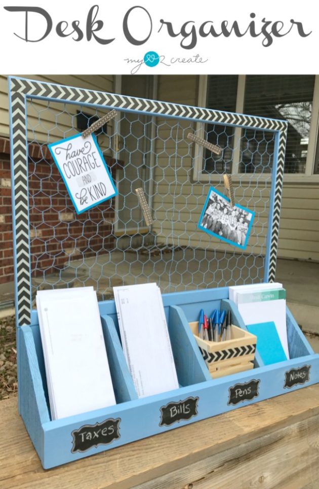 15 Simple & Practical DIY Desk Organizer Tutorials