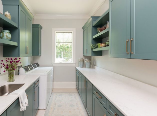 16 Transitional Laundry Rooms That Will Make You Enjoy Doing Laundry