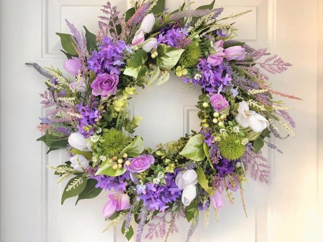 15 Lively Spring Wreath Designs That Will Refresh Your Porch