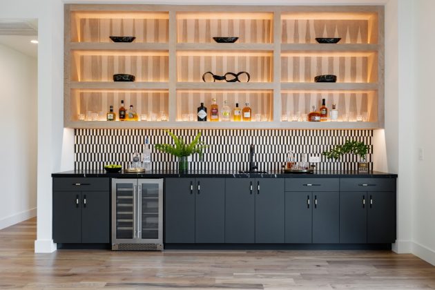 16 Contemporary Home Bar Designs That Bring the Party to Your Living Space