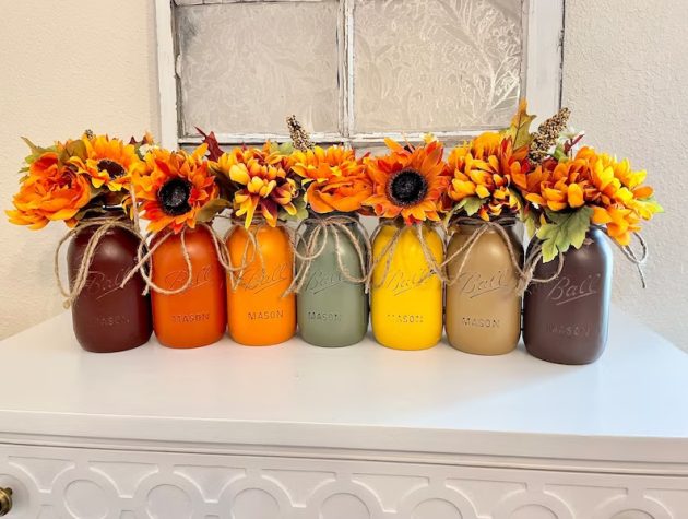 15 Charming Fall Mason Jar Decor Ideas to Welcome Autumn