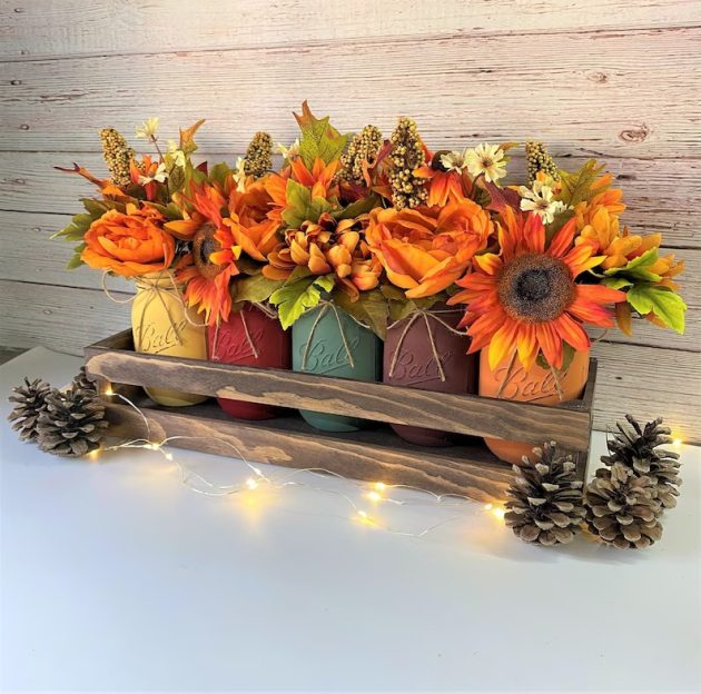 15 Charming Fall Mason Jar Decor Ideas to Welcome Autumn