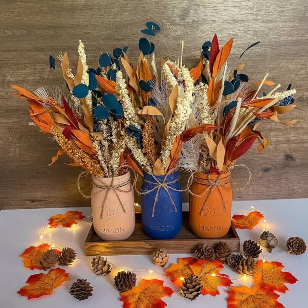 15 Charming Fall Mason Jar Decor Ideas to Welcome Autumn