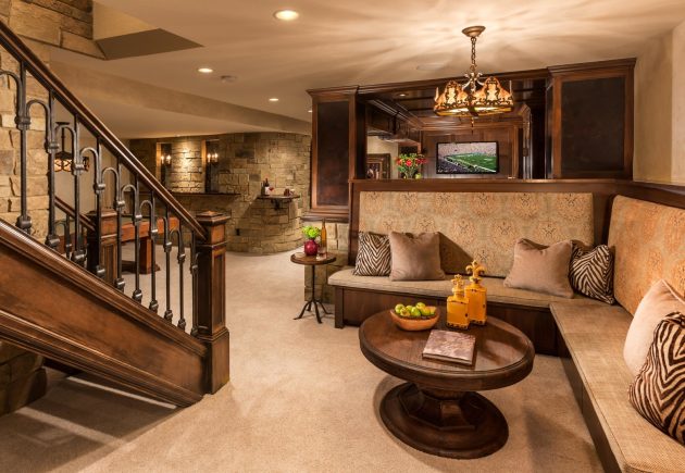 15 Old-World Traditional Basement Ideas for Classic Comfort