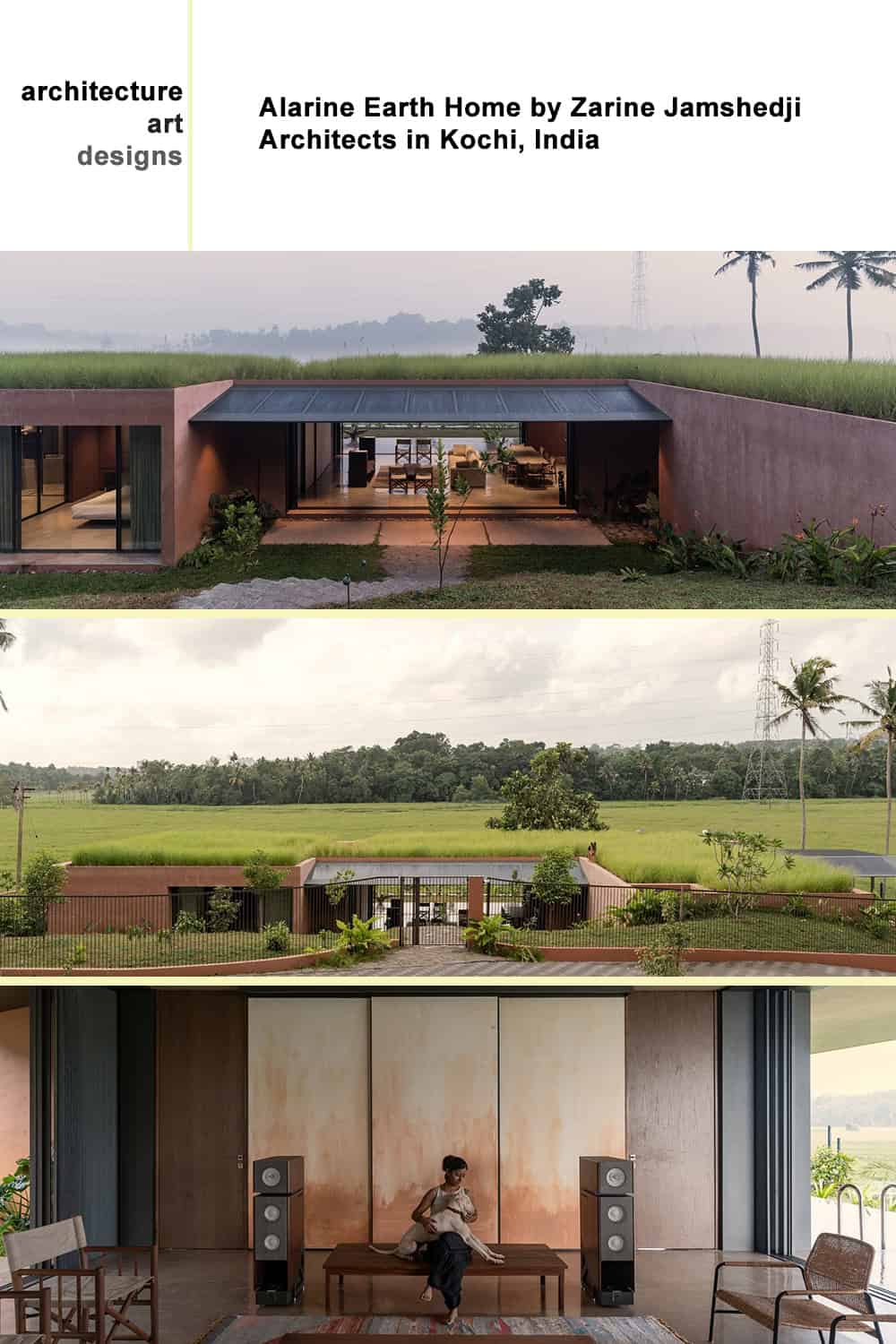 Alarine Earth Home by Zarine Jamshedji Architects in Kochi, India