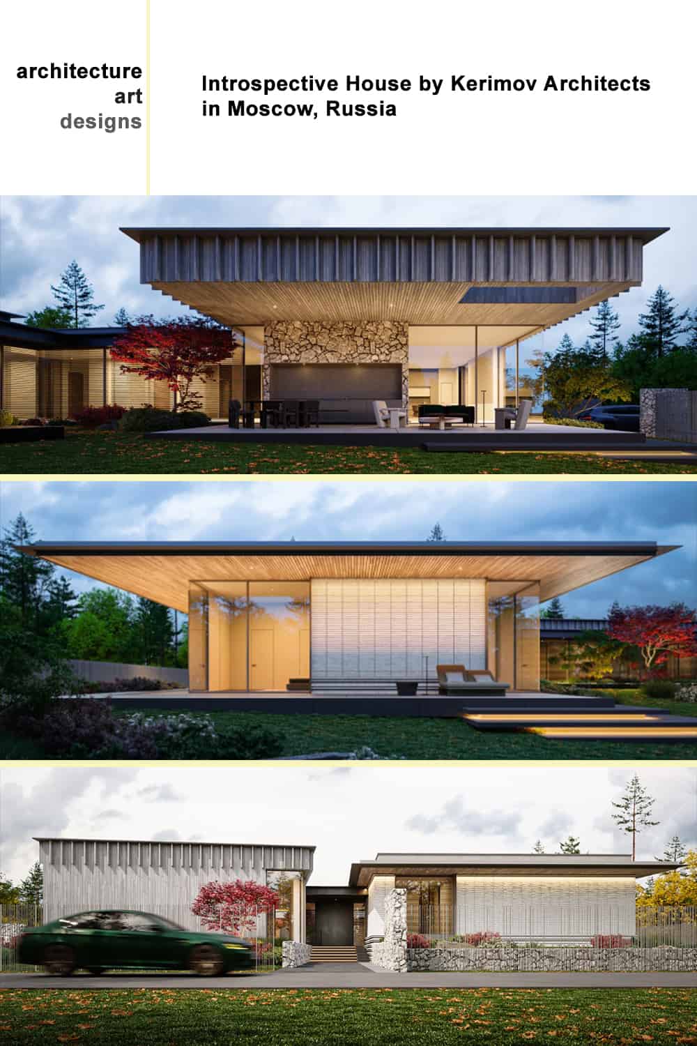 Introspective House by Kerimov Architects in Moscow, Russia