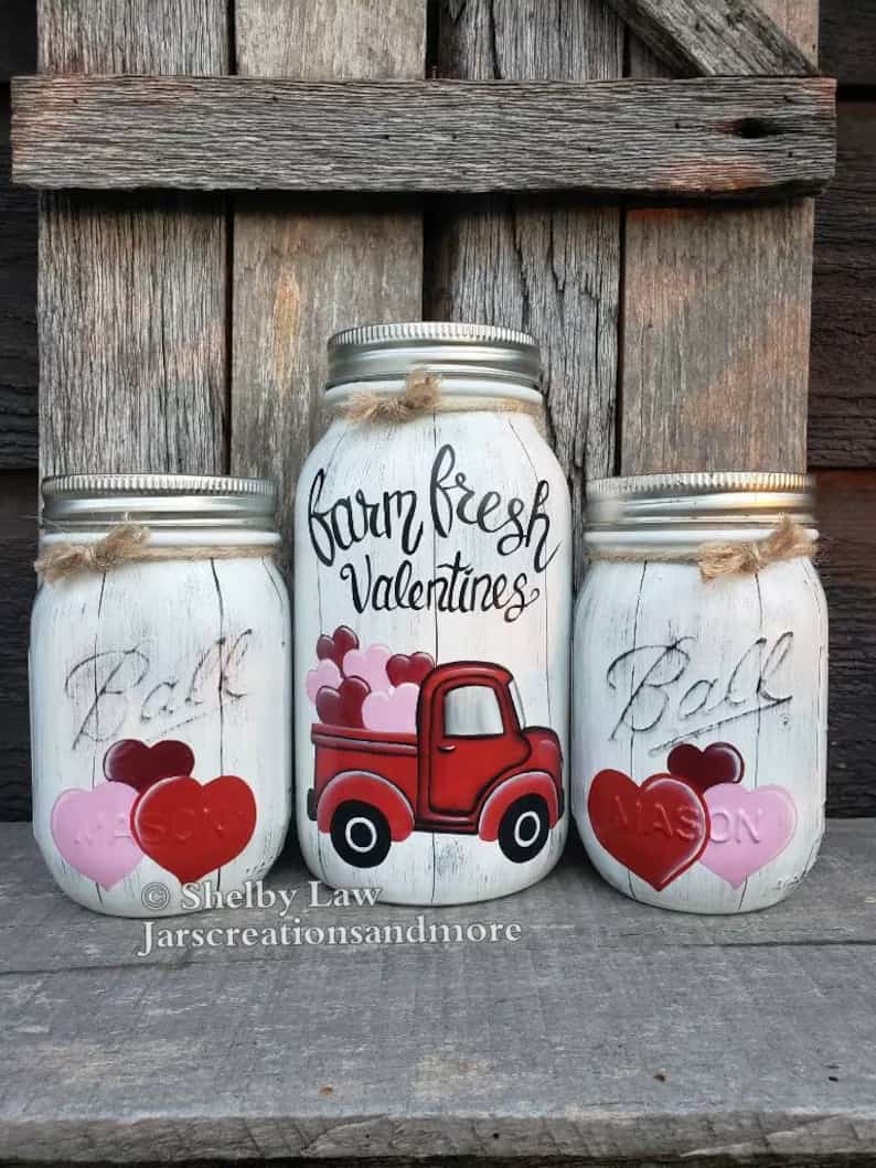 15 Sweet and Simple Valentine Mason Jar Designs for a Joyful Celebration