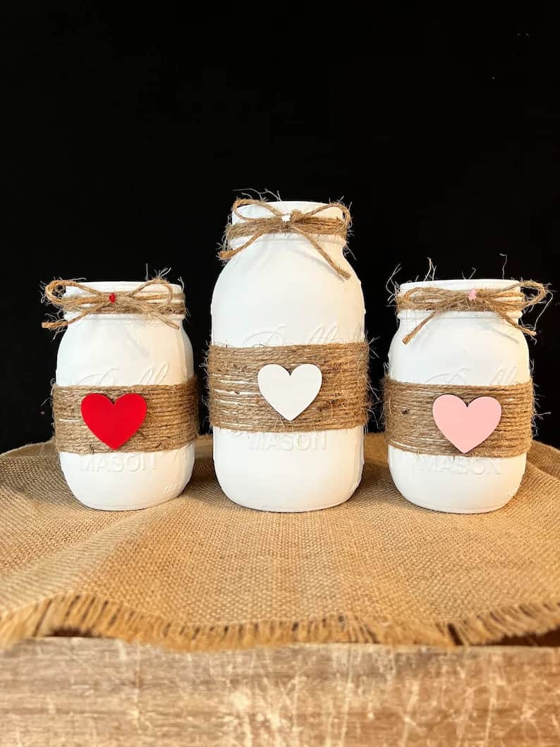15 Sweet and Simple Valentine Mason Jar Designs for a Joyful Celebration