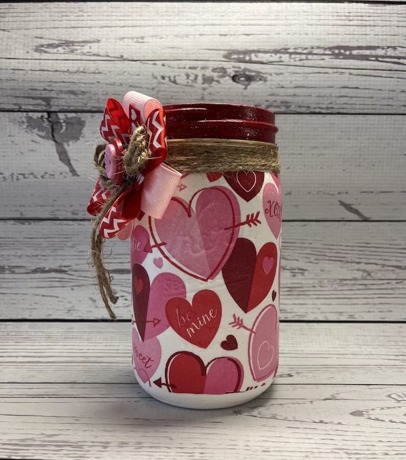 15 Sweet and Simple Valentine Mason Jar Designs for a Joyful Celebration