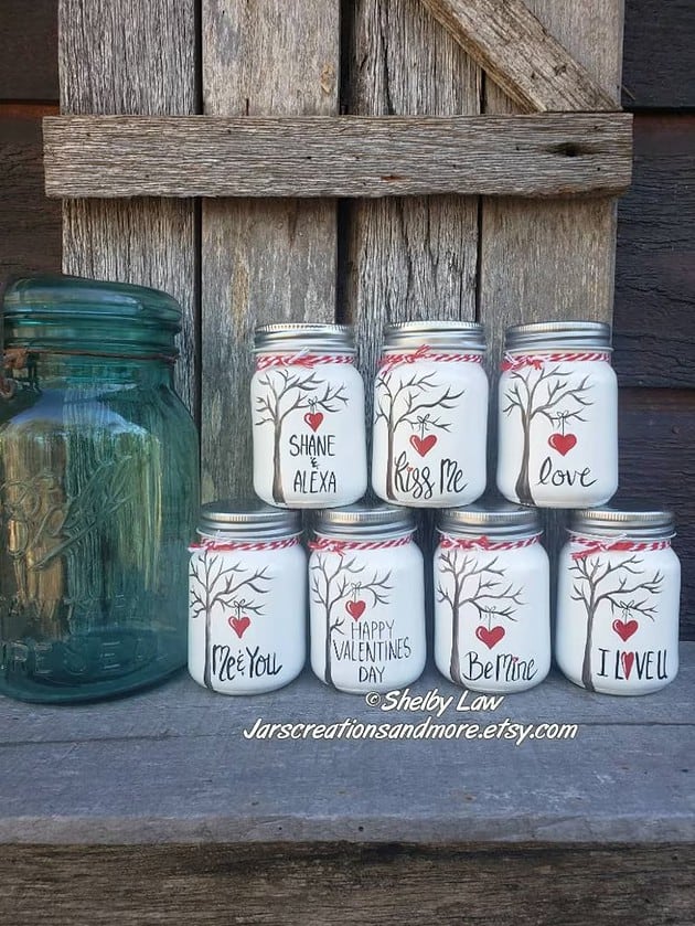 15 Sweet and Simple Valentine Mason Jar Designs for a Joyful Celebration
