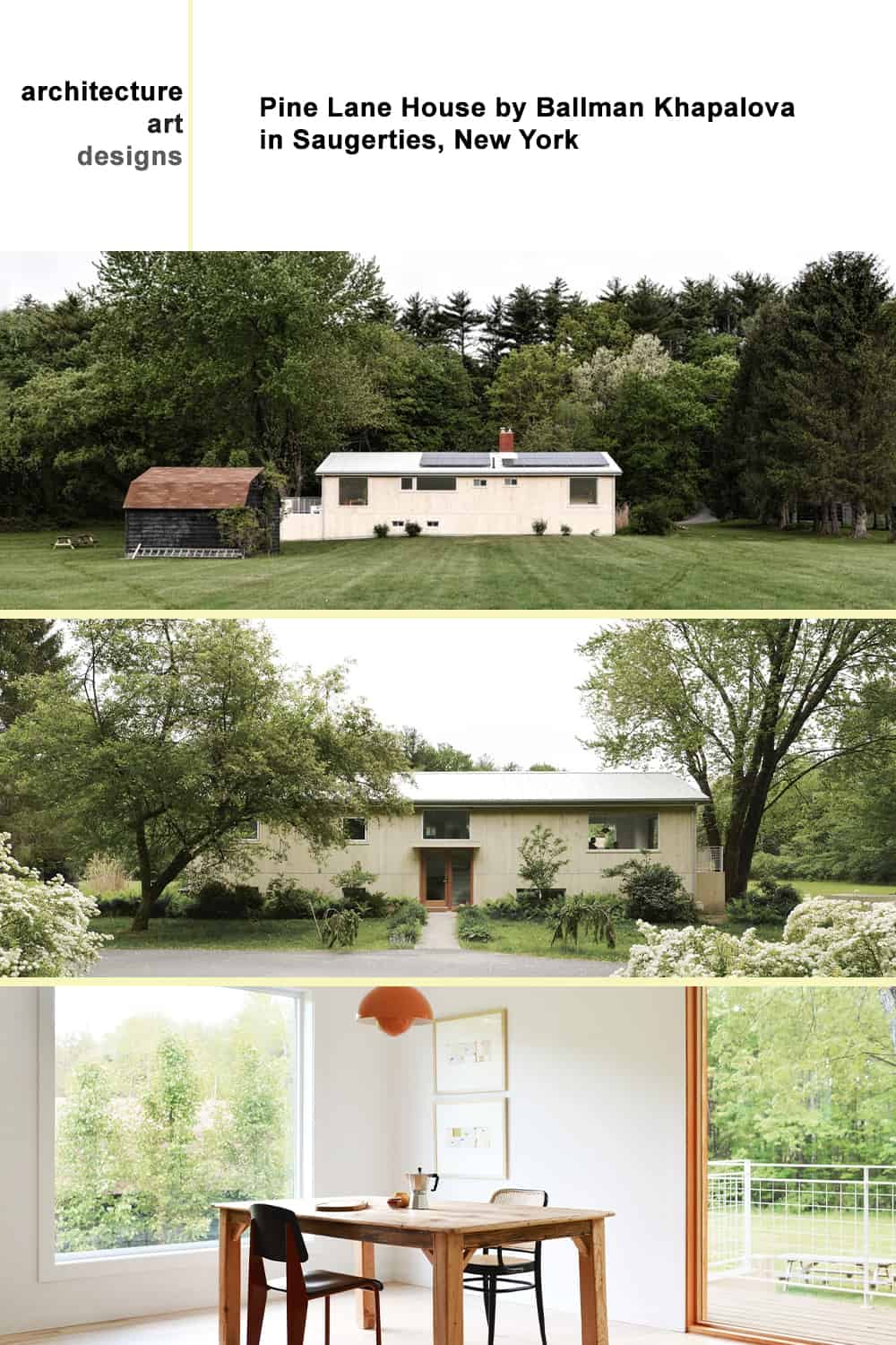 Pine Lane House by Ballman Khapalova in Saugerties, New York