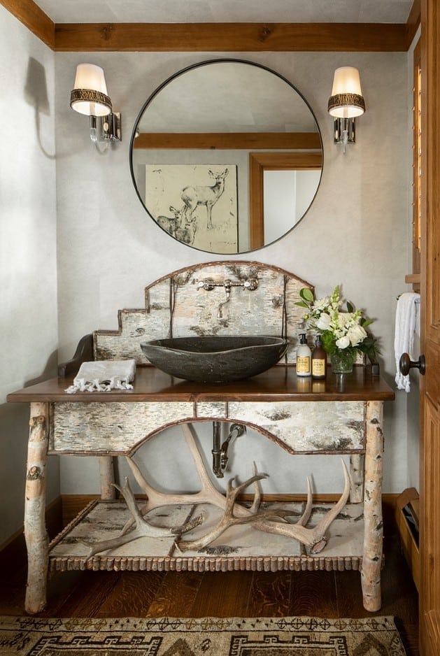 15 Rustic Powder Room Designs Transforming Small Spaces with Rustic ...
