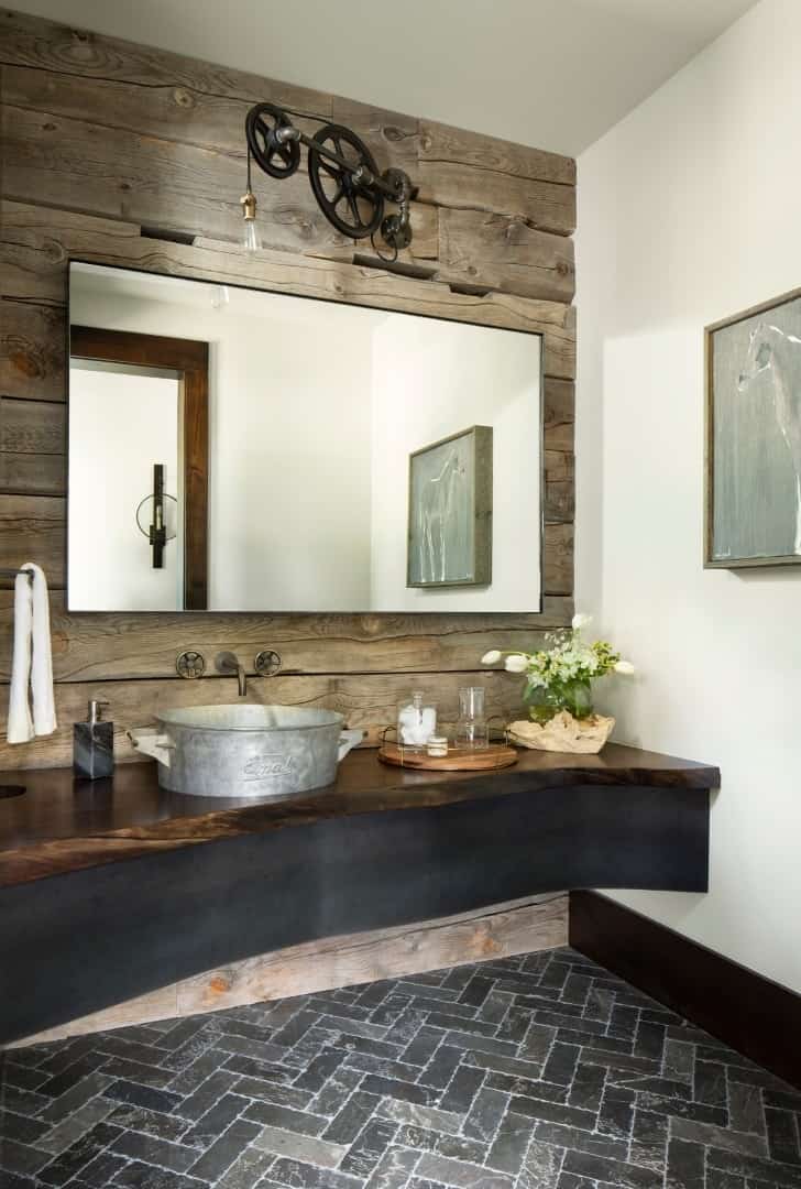15 Rustic Powder Room Designs Transforming Small Spaces with Rustic ...