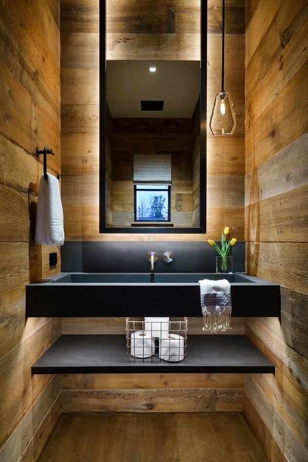 15 Rustic Powder Room Designs Transforming Small Spaces with Rustic ...