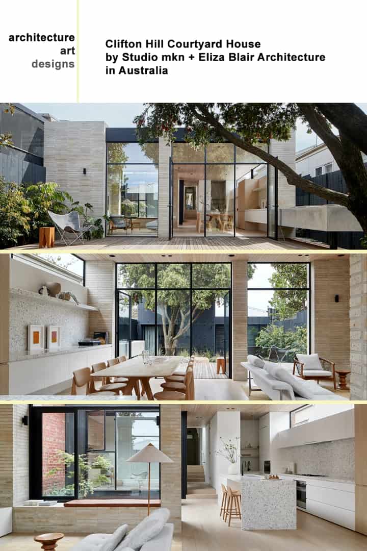 Clifton Hill Courtyard House by Studio mkn + Eliza Blair Architecture ...