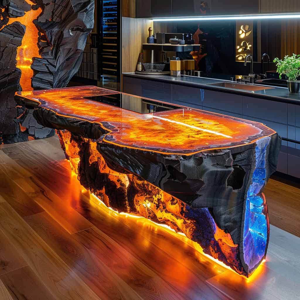 A Molten Marvel: Designing Your Kitchen with Lava-Inspired Islands