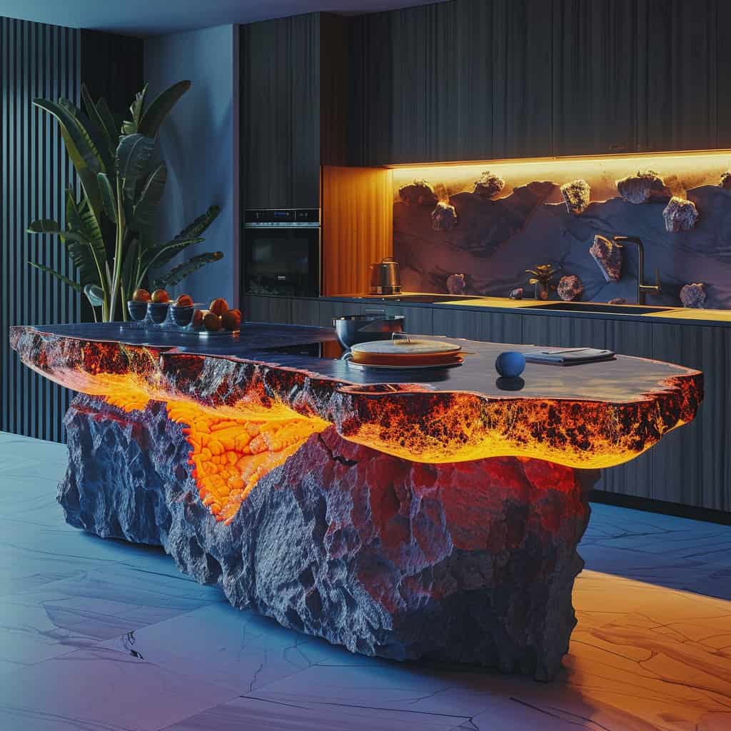 A Molten Marvel: Designing Your Kitchen with Lava-Inspired Islands