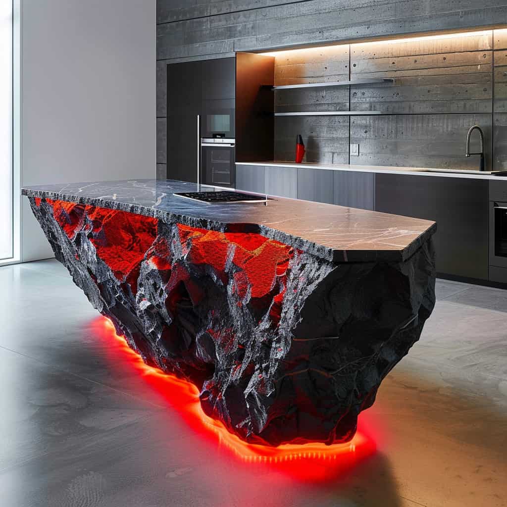 A Molten Marvel: Designing Your Kitchen with Lava-Inspired Islands