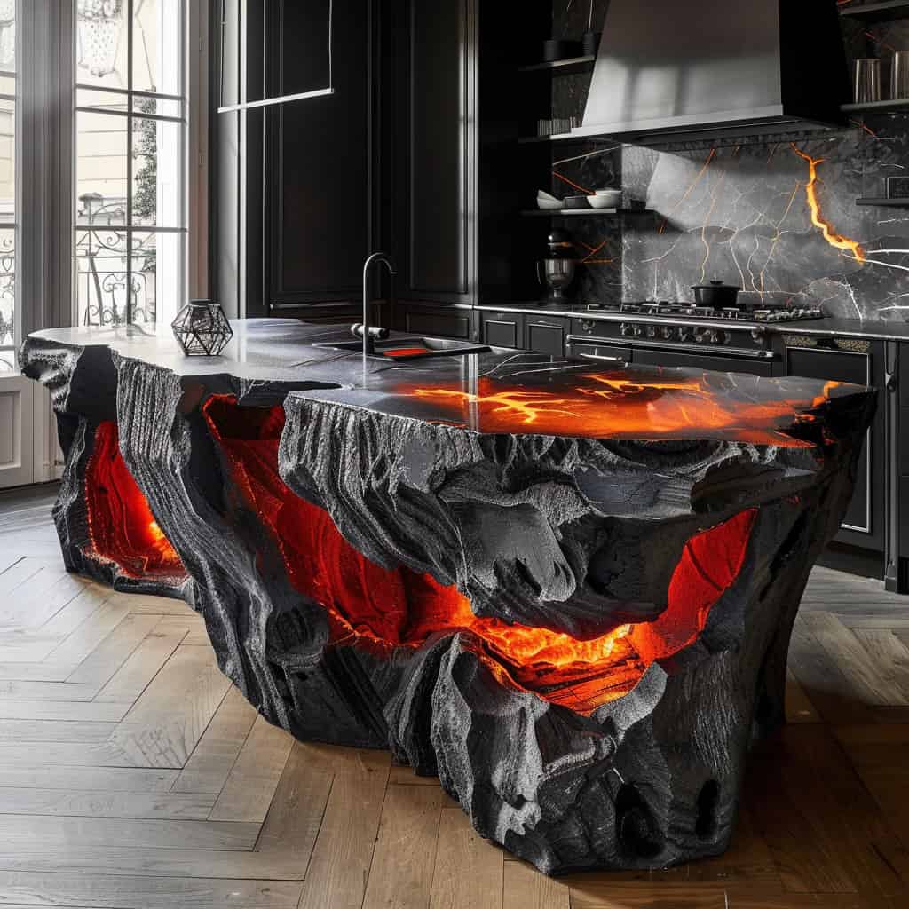 A Molten Marvel: Designing Your Kitchen with Lava-Inspired Islands