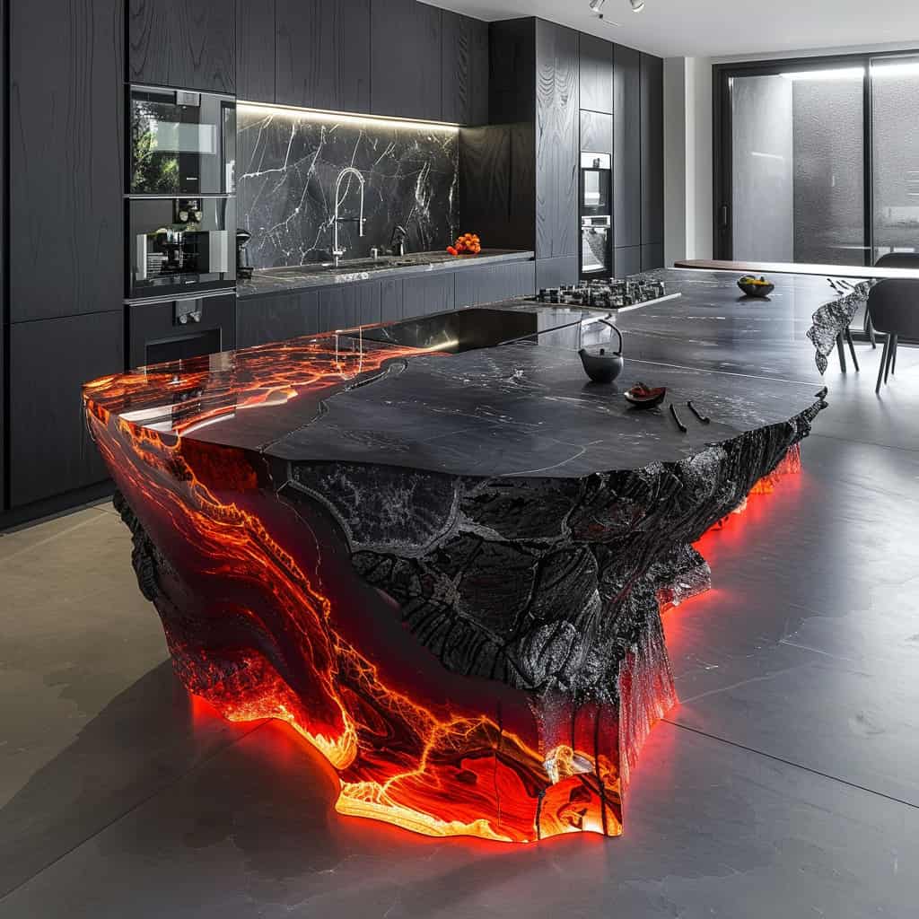 A Molten Marvel: Designing Your Kitchen with Lava-Inspired Islands