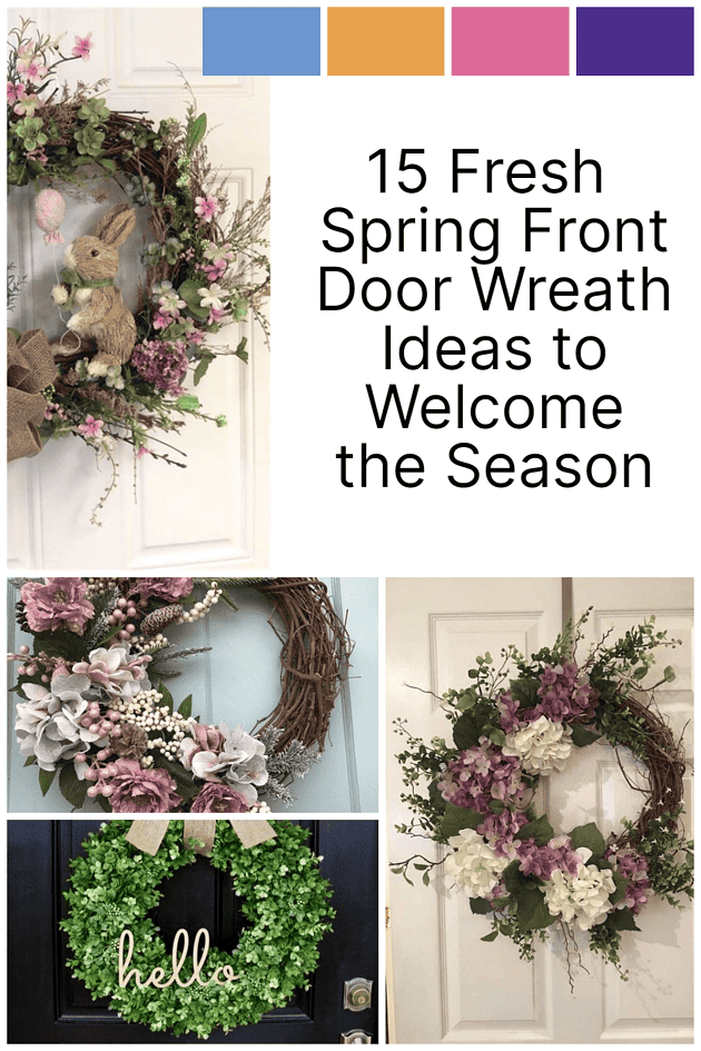 15 Fresh Spring Front Door Wreath Ideas to Welcome the Season