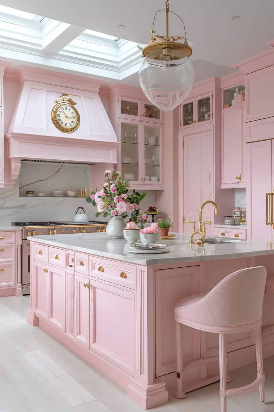 33 Gorgeous Barbie Pink Kitchen Design Ideas That Evoke Playful Elegance