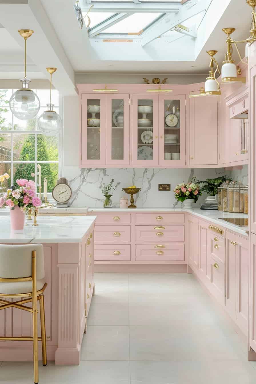 33 Gorgeous Barbie Pink Kitchen Design Ideas That Evoke Playful Elegance