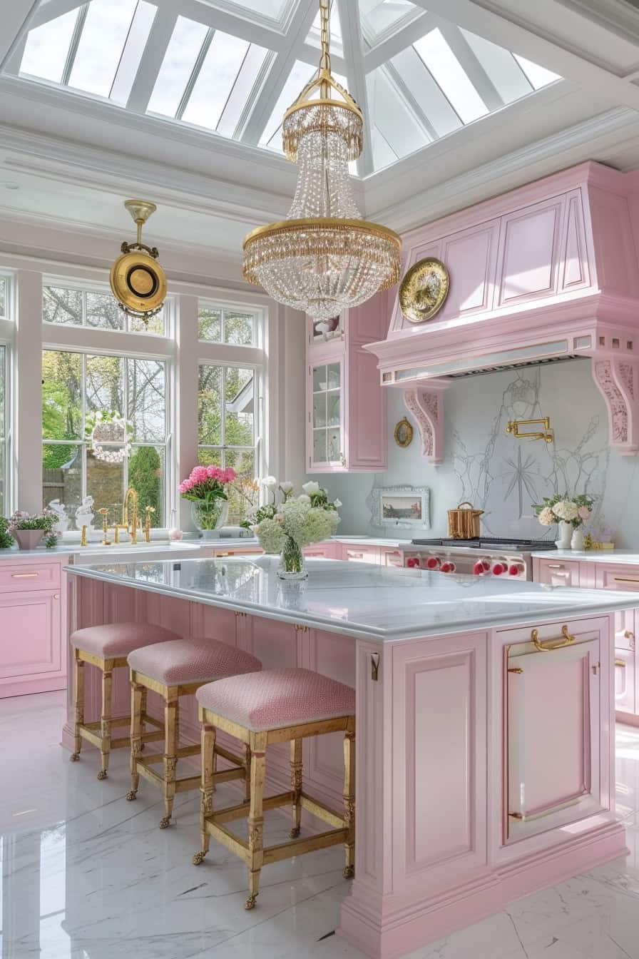 33 Gorgeous Barbie Pink Kitchen Design Ideas That Evoke Playful Elegance