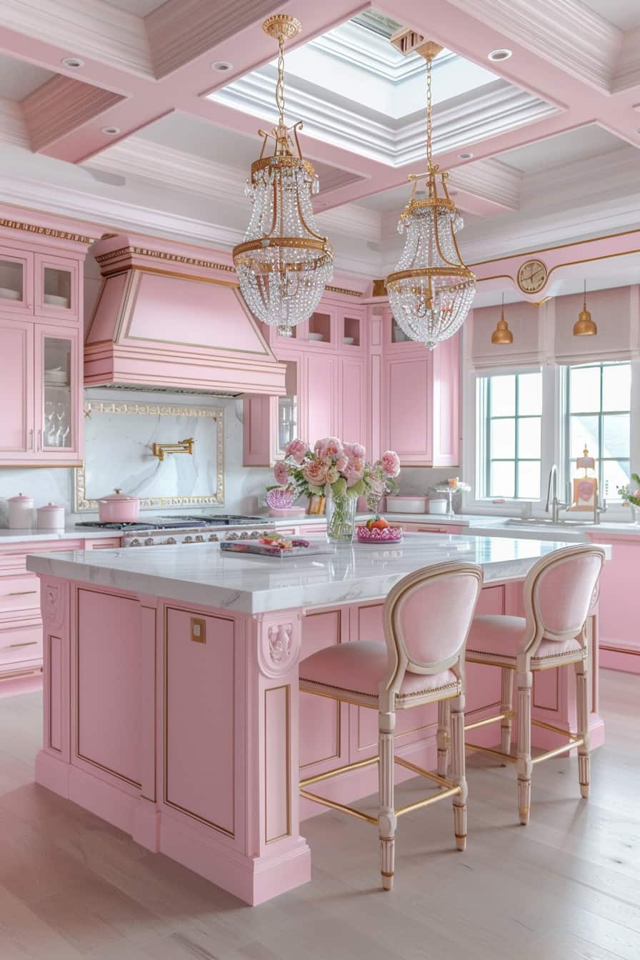 33 Gorgeous Barbie Pink Kitchen Design Ideas That Evoke Playful Elegance