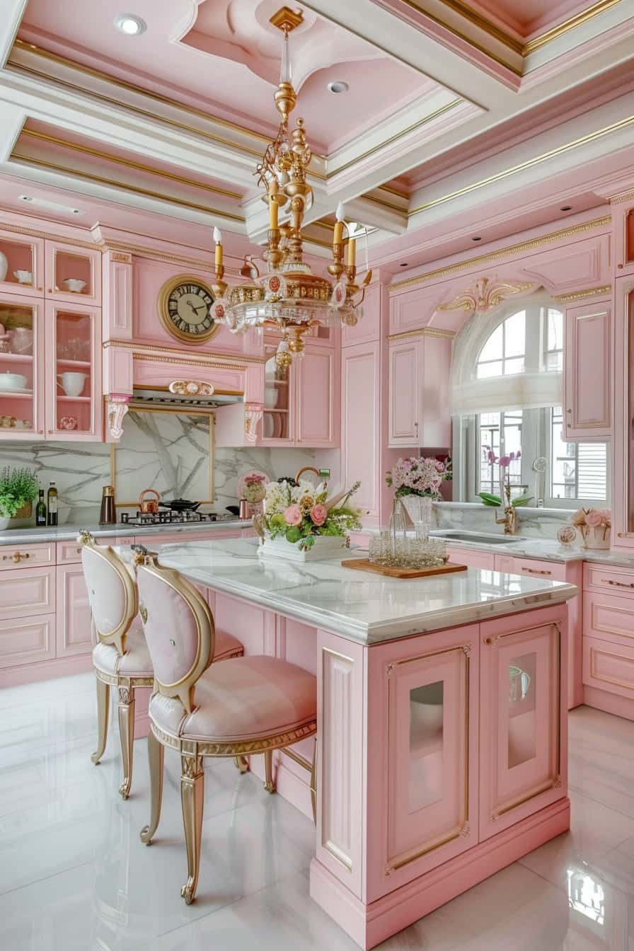 33 Gorgeous Barbie Pink Kitchen Design Ideas That Evoke Playful Elegance