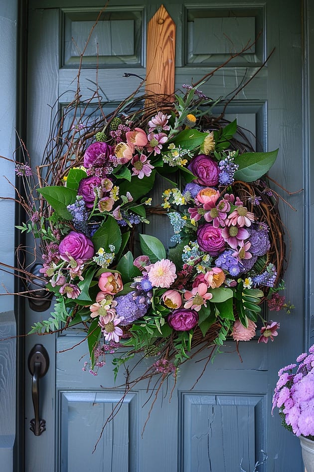 55 Fresh and Inspiring Spring Wreath Ideas to Brighten Your Doorstep