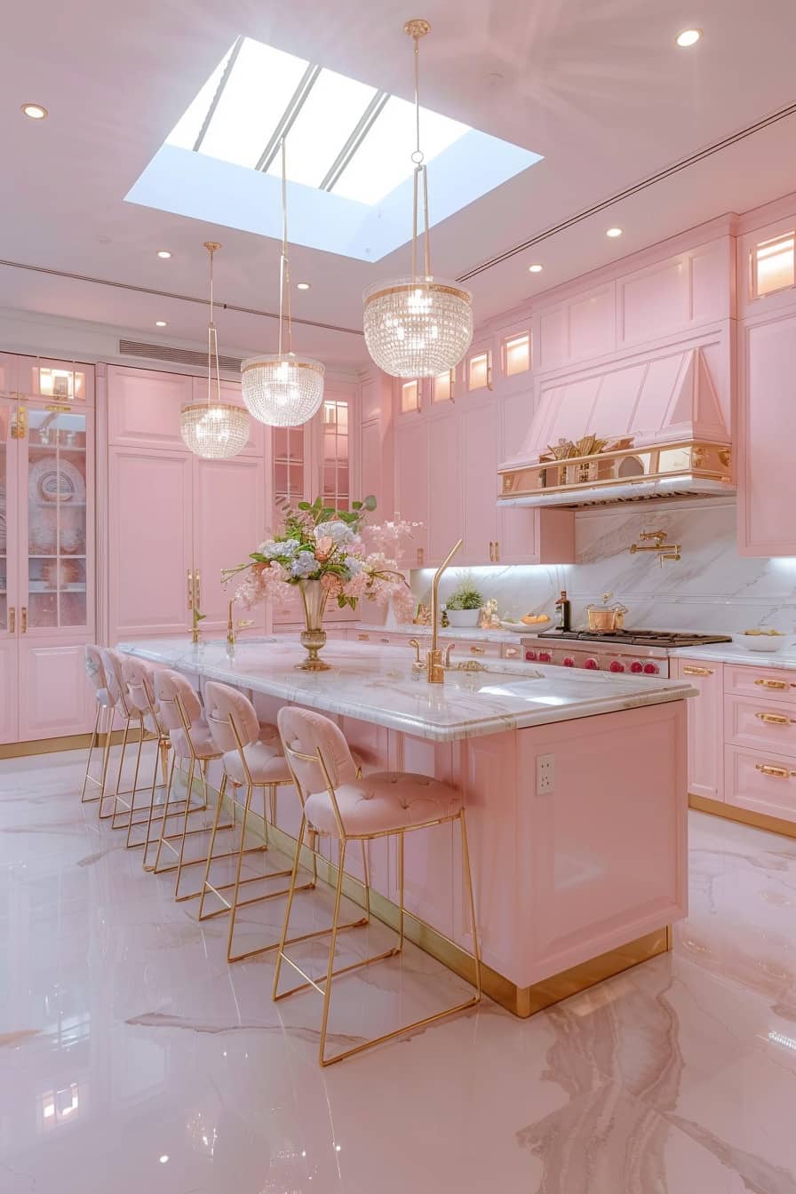 33 Gorgeous Barbie Pink Kitchen Design Ideas That Evoke Playful Elegance