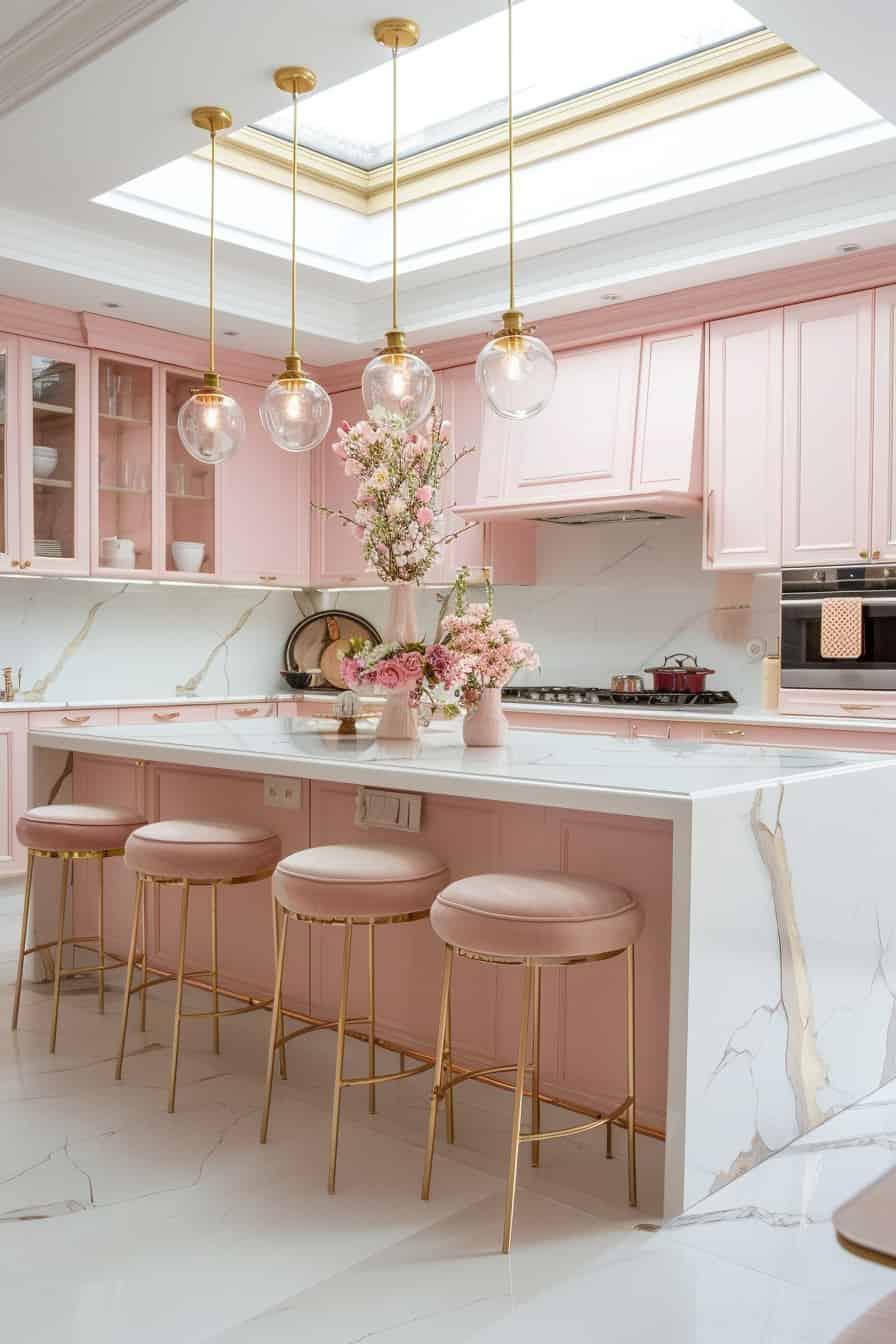 33 Gorgeous Barbie Pink Kitchen Design Ideas That Evoke Playful Elegance