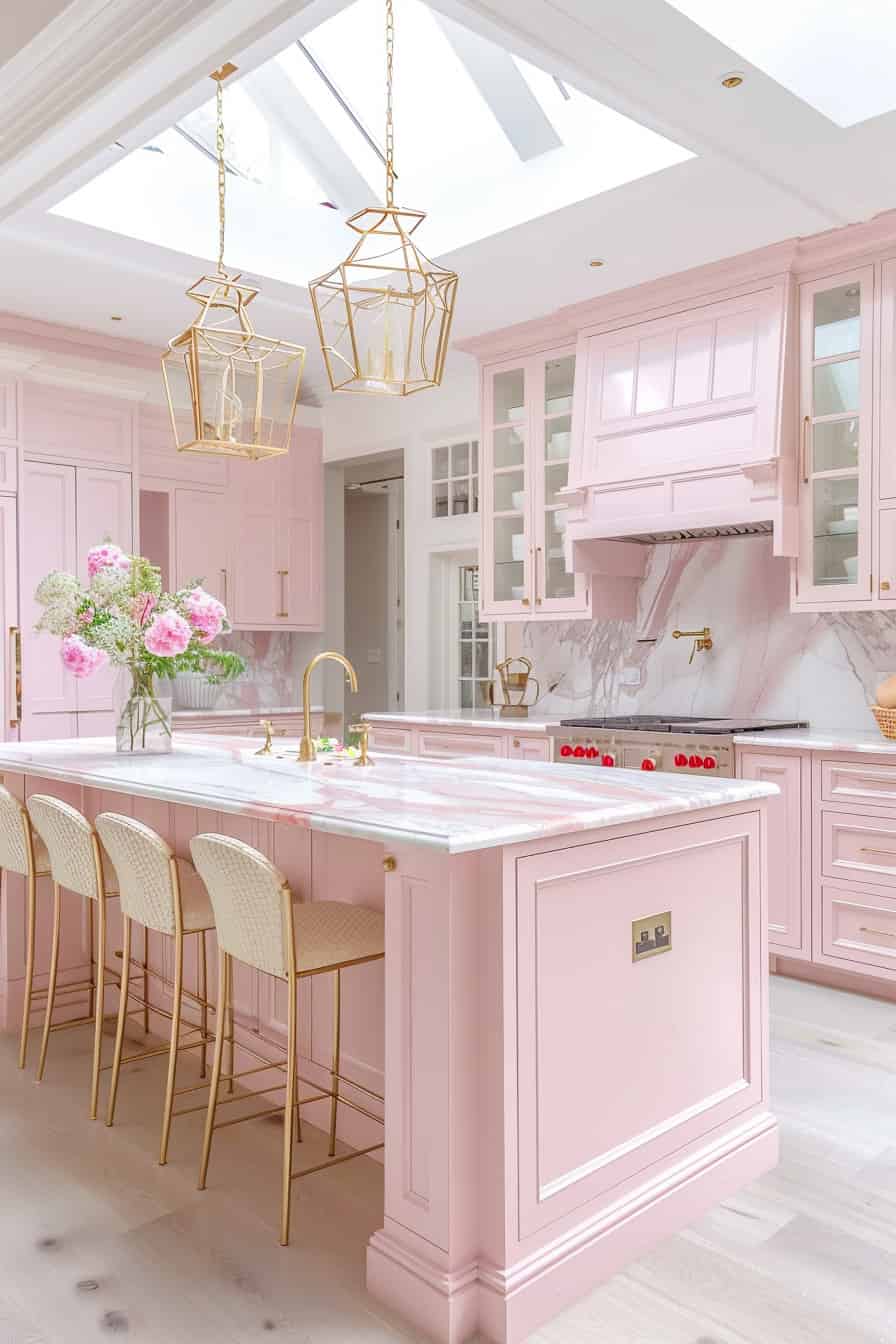 33 Gorgeous Barbie Pink Kitchen Design Ideas That Evoke Playful Elegance