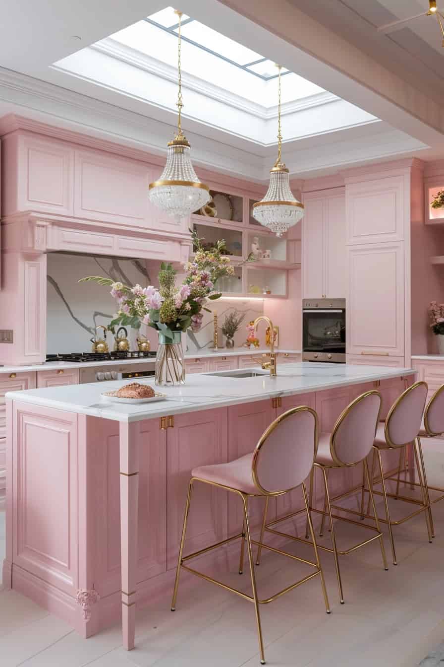 33 Gorgeous Barbie Pink Kitchen Design Ideas That Evoke Playful Elegance