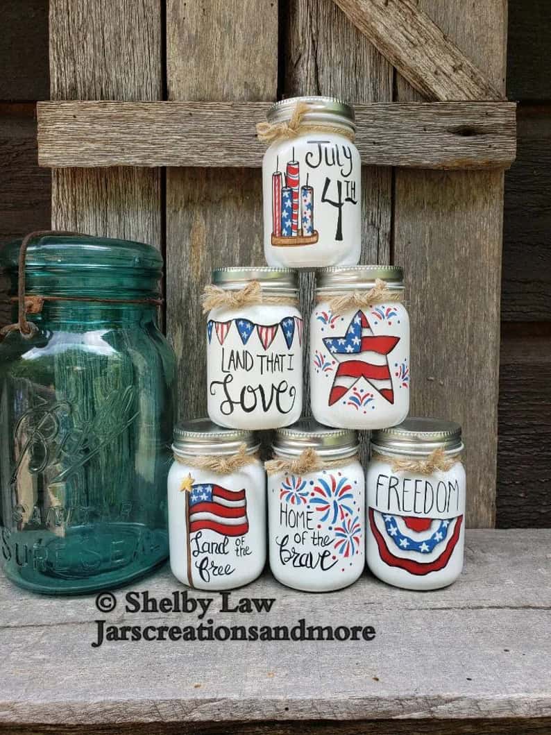 15 Patriotic Mason Jar Luminaries to Light Up Your Celebration