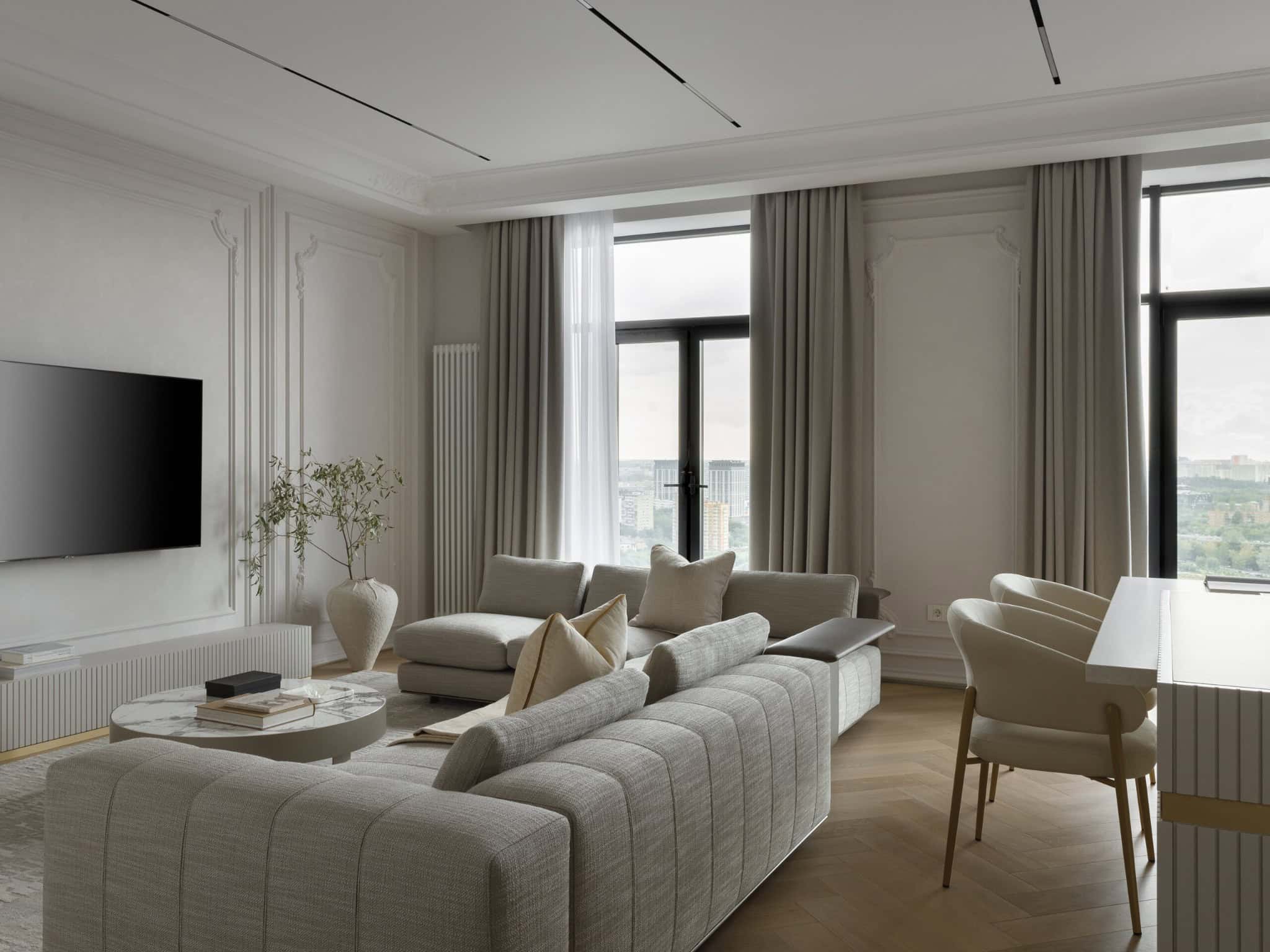 Modern Classic Apartment Interior in Moscow by Yulia Starikova